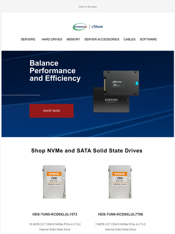 Supermicro: Now Shipping: NVMe & SATA Solid State Drives | Milled