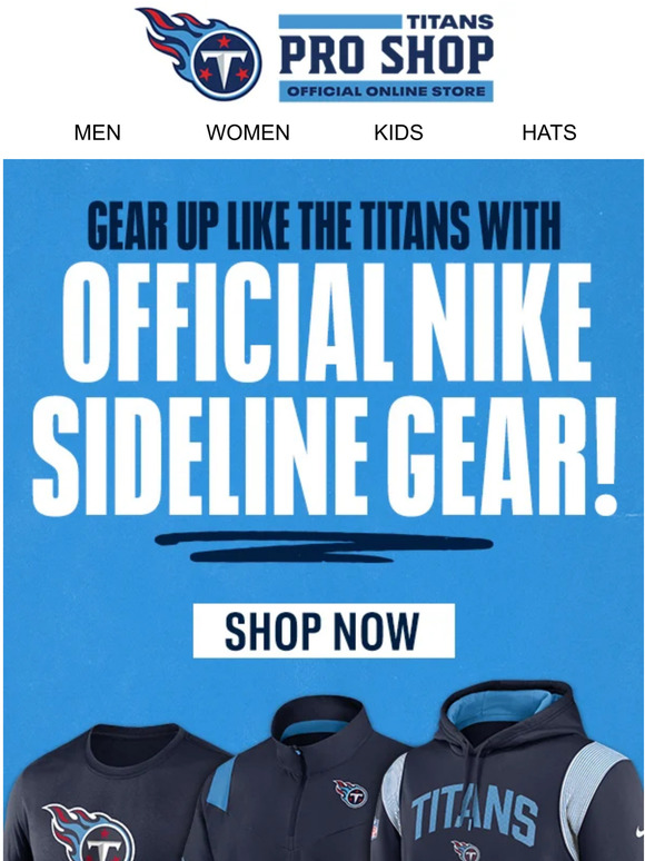 Titans Locker Room: Get Your Official Titans Nike Sideline Gear | Milled