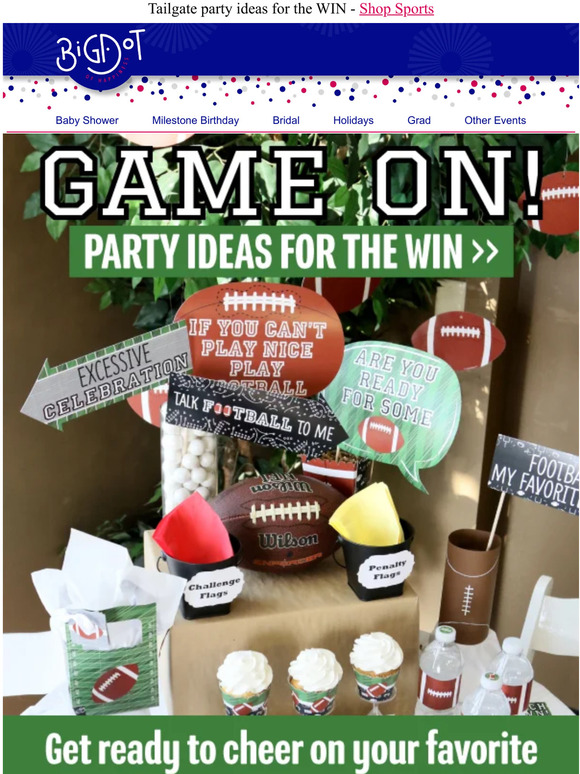 Big Dot of Happiness: Calling All Sports Fans 📣 | Milled