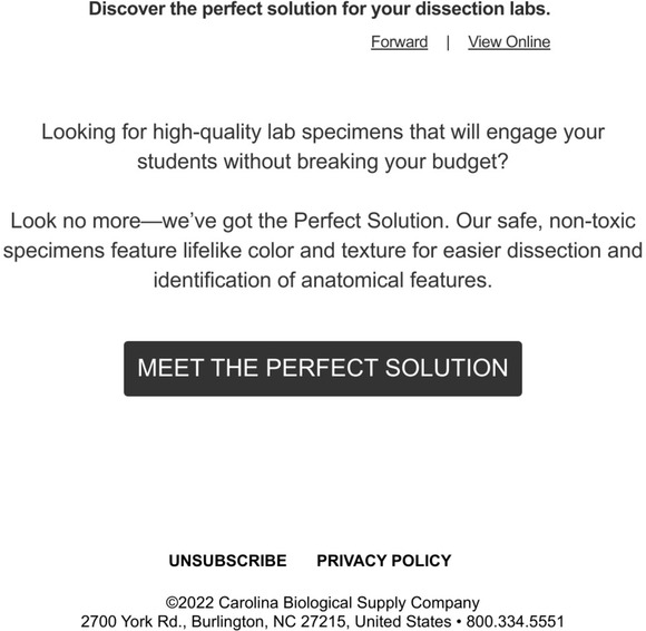 Carolina: Dissection specimens that are a cut above the rest | Milled