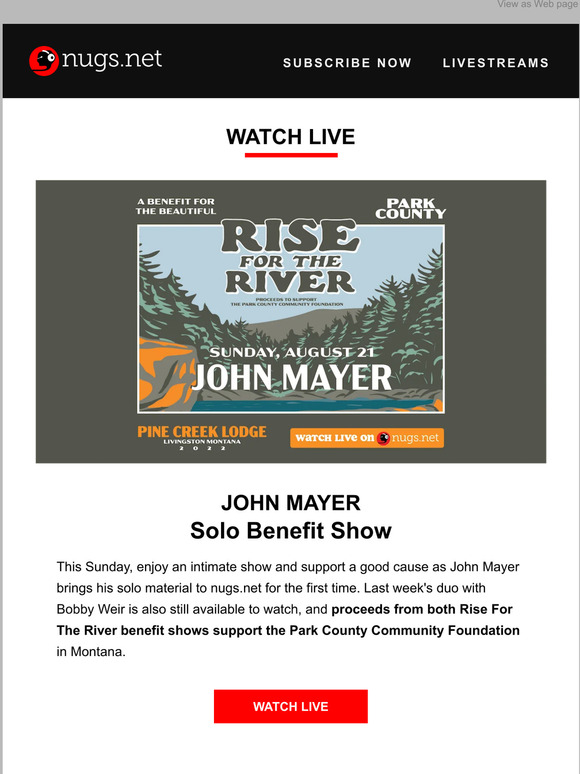 Nugs: 📽️ John Mayer, Goose & Tedeschi Trucks Band 💥 | Milled