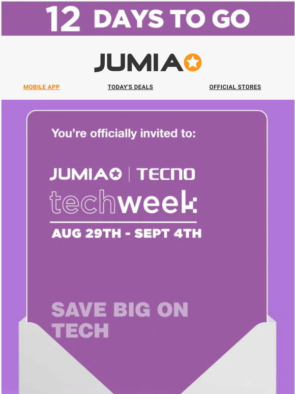 Jumia: Here's your official invitation to the Jumia Tech Week! | Milled