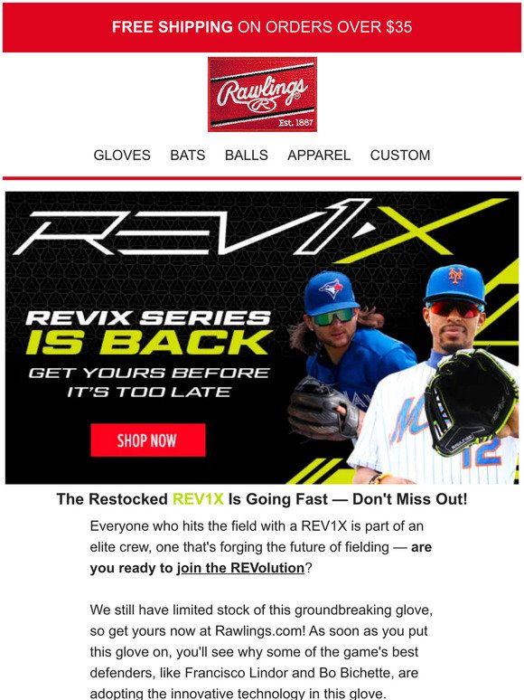 Rawlings: Get Your REV1X Before It's Gone! ⏱️ | Milled