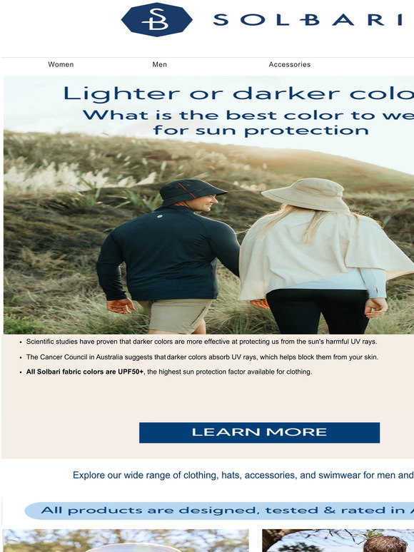 Solbari: Do you know what the best color to wear for sun protection is ...