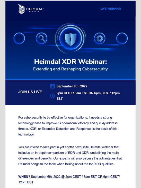 Heimdal Security: Heimdal XDR Webinar: Extending and Reshaping ...