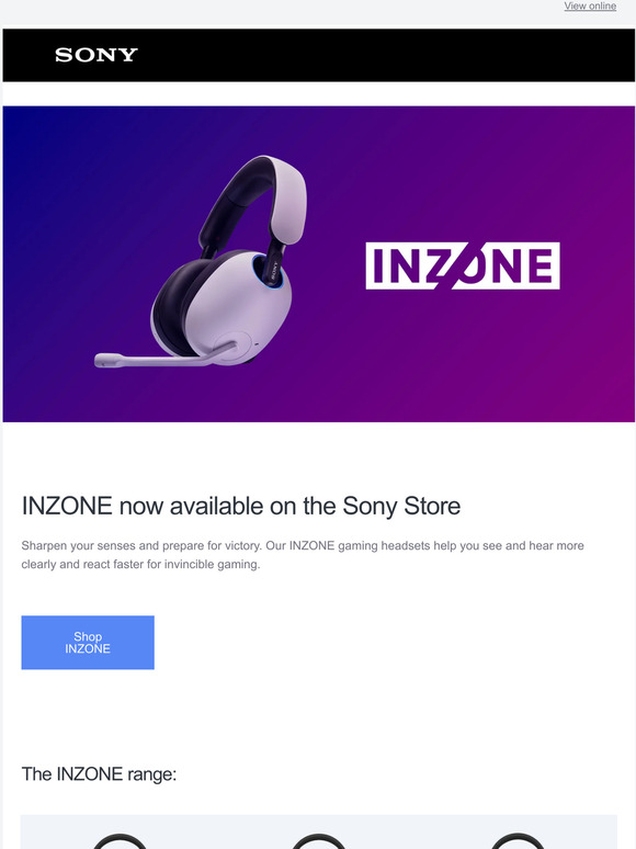 Sony: INZONE now available on the Sony Store 🎮👾🎧 | Milled