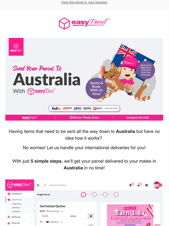 EasyParcel: 5 Simple Steps To Book Your Parcel To Australia With ...