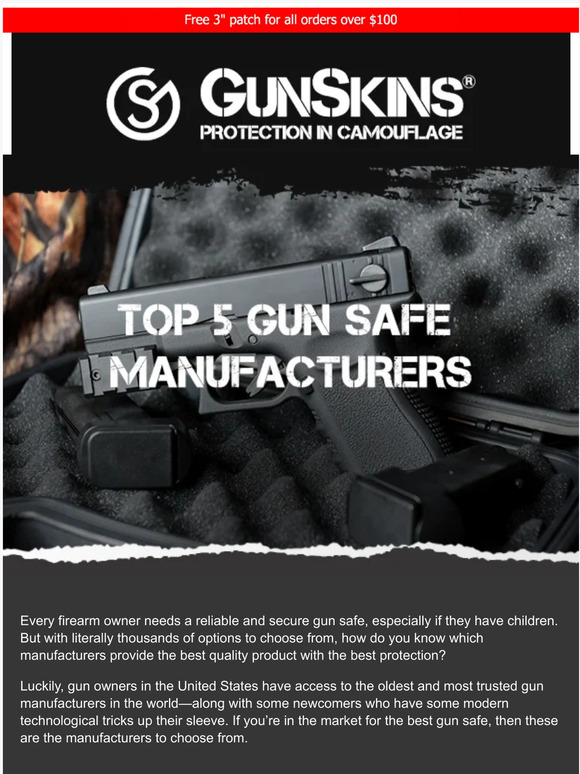 GunSkins: Top 5 Gun Safe Manufacturers | Milled