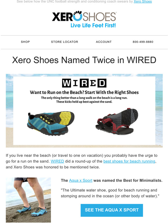 Xero Shoes: "Best Beach Running Shoes" by WIRED | Milled