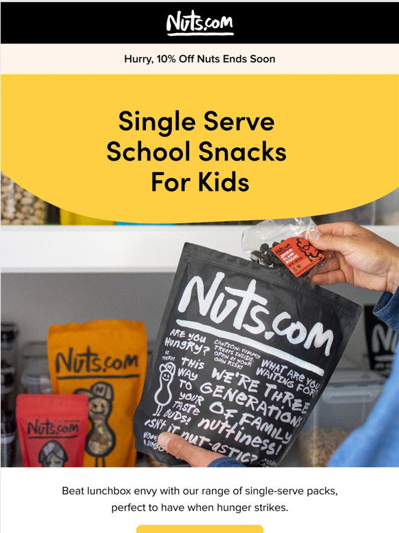 Nuts.com: Today’s Spotlight: Single Serve Snacks For School | Milled