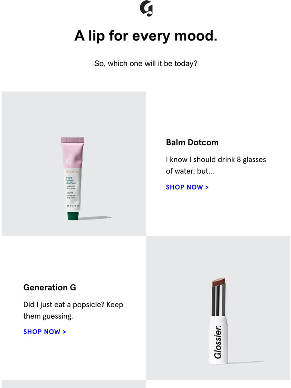 Glossier: A fun guide to Glossier lips | Milled