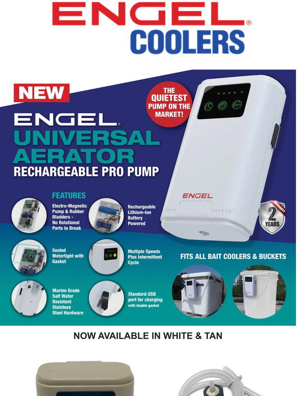 Engel Coolers: The New & Improved Engel Rechargeable Aerator Pump for ...