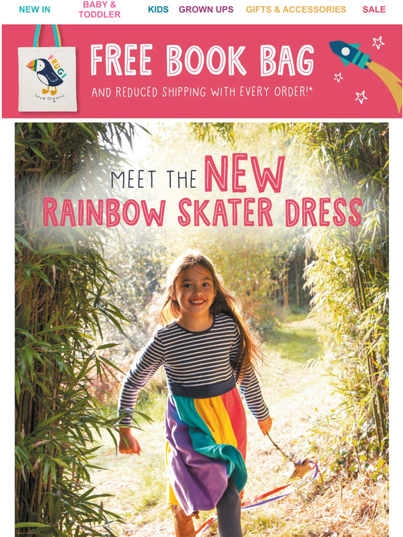 Frugi: —, meet the NEW Rainbow Skater Dress for late summer adventures ...