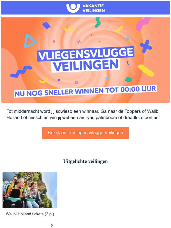 VakantieVeilingen: Tot 00.00 uur ⏩ VliegensVlugge Veilingen | Milled