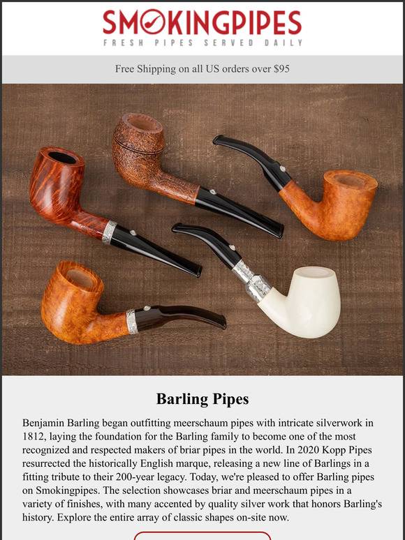 Smokingpipes: Barling Pipes | Now Available at Smokingpipes | Milled