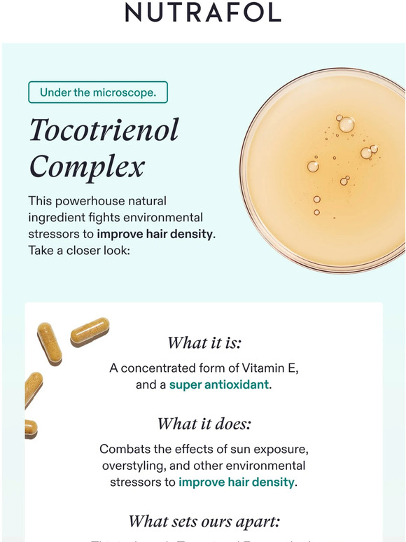 Nutrafol: Spotlight on: Tocotrienol Complex | Milled