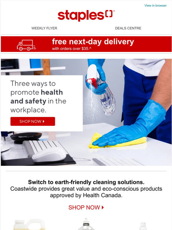 Staples: 3 Ways to promote health and safety in the workplace. | Milled