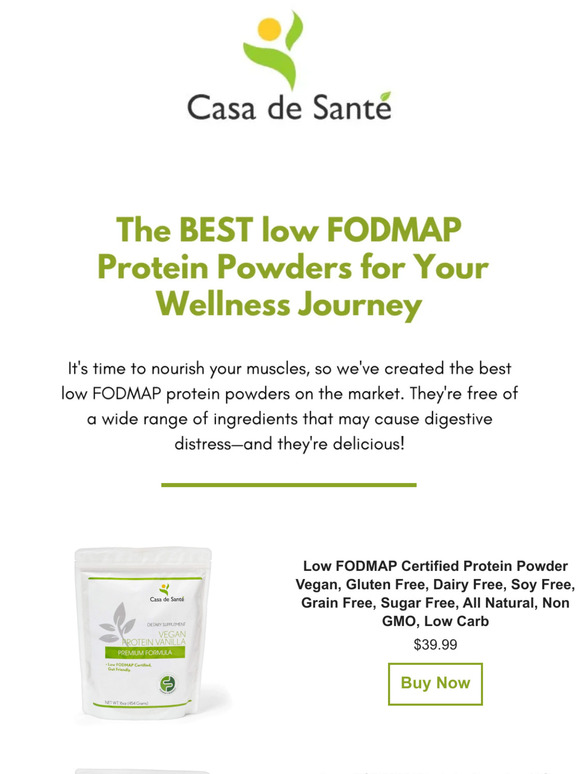 Casa de Sante: Our Best Low FODMAP Protein Powders! | Milled