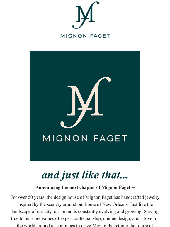 Mignon Faget: It's FINALLY here! HUGE announcement inside! | Milled