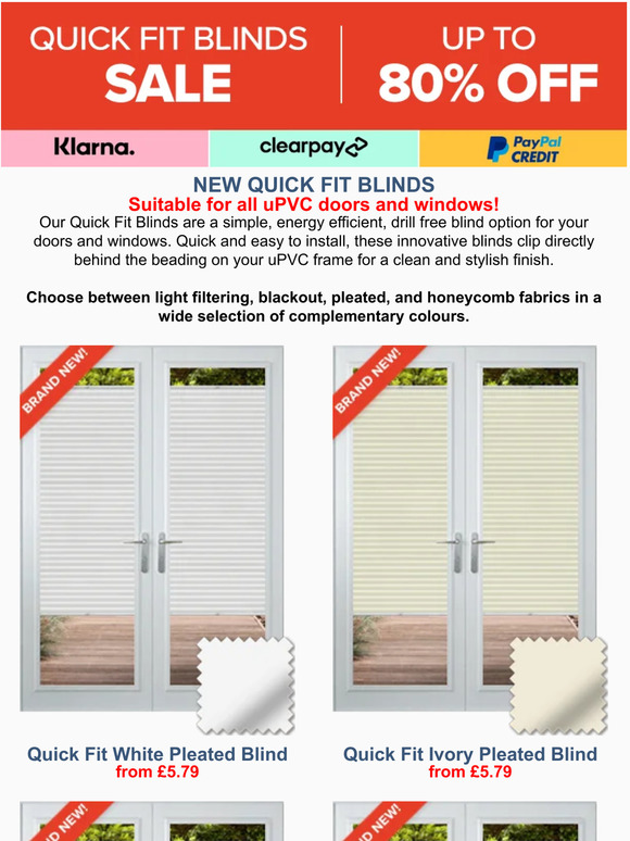 Unbeatable Blinds: SHOP OUR NEW REVOLUTIONARY QUICK FIT BLINDS! | Milled