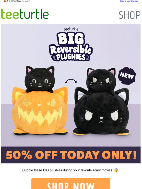 TeeTurtle: 2 NEW BIG Reversible Halloween Plushies! | Milled