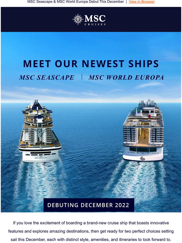 MSC Cruises: Love a Brand-New Cruise Ship? We'll Give You TWO! 🛳️🛳️ ...