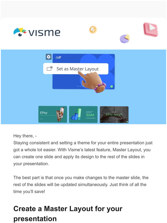 Visme: Introducing Master Layout for presentations: one layout to rule ...