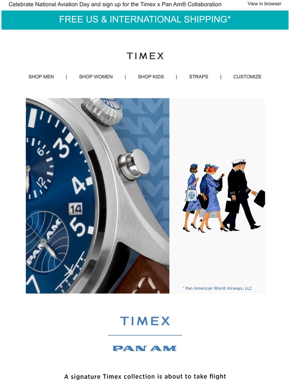Timex: Coming Soon: Timex x Pan Am® | Milled