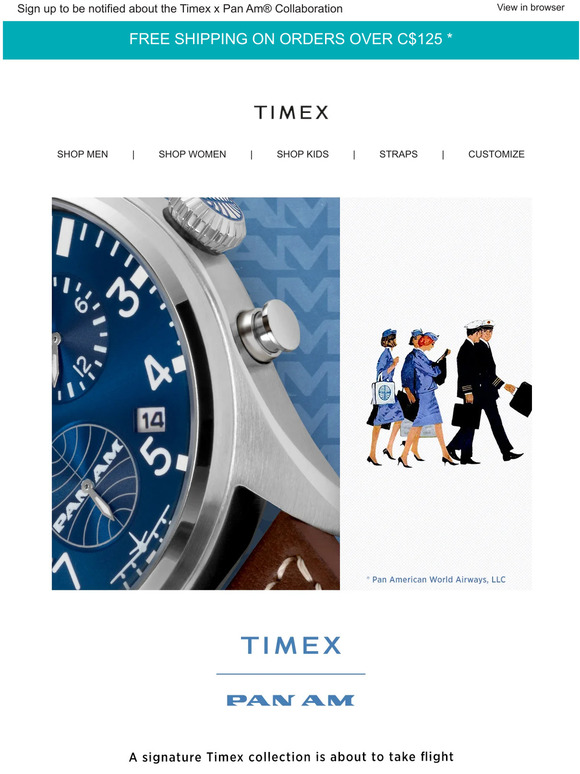 Timex: Coming Soon: Timex x Pan Am® | Milled
