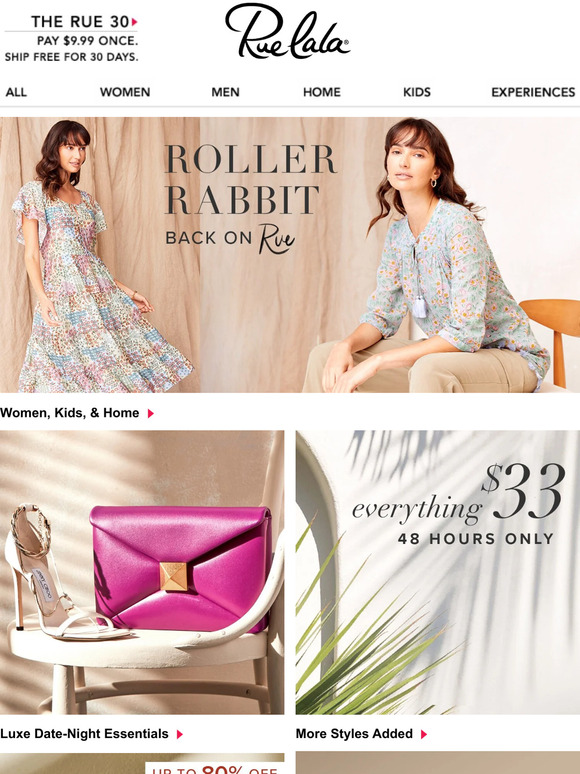 Rue La La: Roller Rabbit (Back on Rue) | More Styles Added: Everything ...