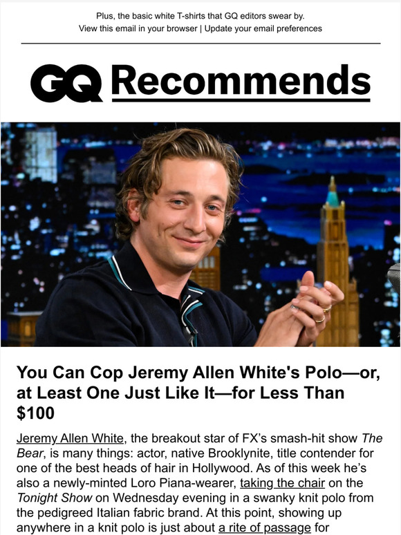 GQ: You Can Cop Jeremy Allen White's Polo for Less Than $100 | Milled