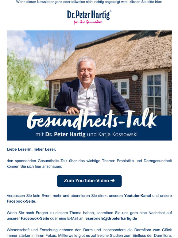 Dr. Peter Hartig: Gesundheits-Talk: gleich ansehen | Milled