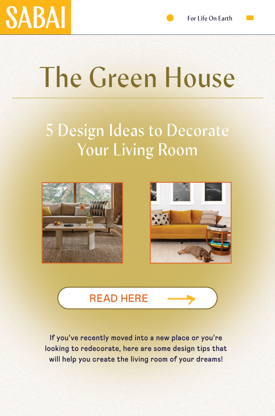 Sabai Design: 5 Design Ideas to Decorate Your Living Room 💫 | Milled