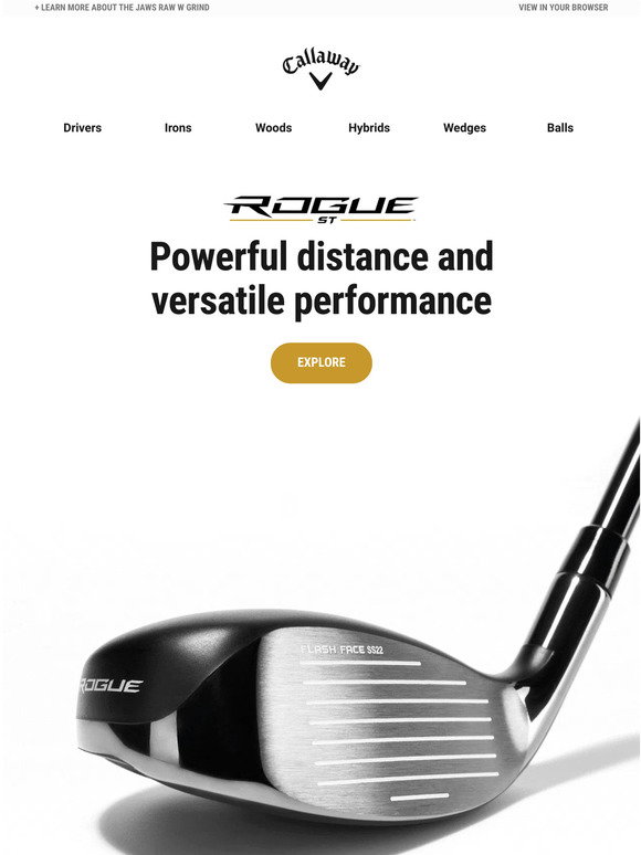 Callaway Golf: Explore Rogue ST Hybrids | Milled