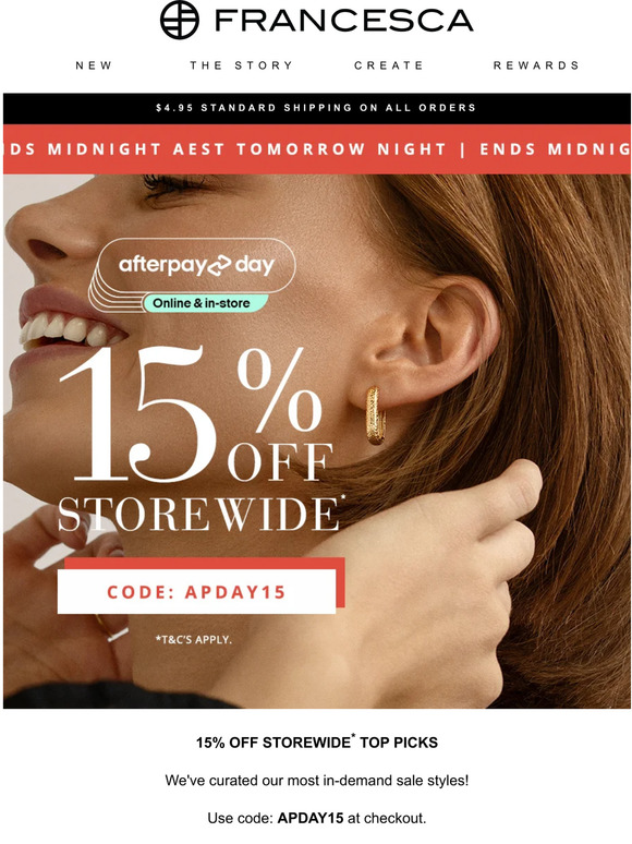 Francesca Collections: Best of SALE | 15% OFF Storewide | Milled