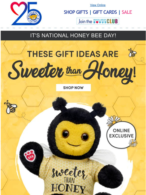 Build-A-Bear: Sweet as Honey Bee Gives the Most UnBEElievable Hugs ...