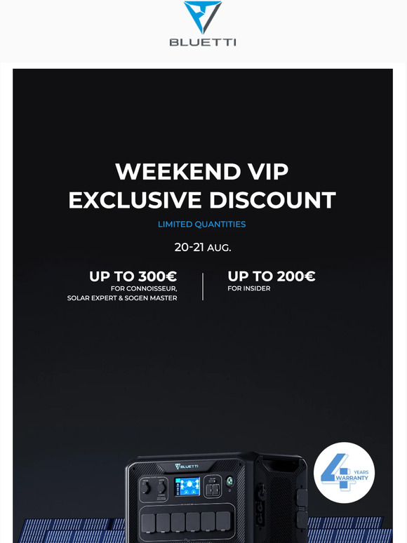 BLUETTI INC: BLUETTI | The New Week's VIP Limited Discount is Coming!😻 ...