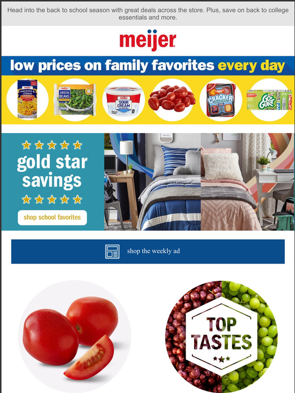 Meijer: Gold Star Savings & Back to School Favorites | Milled