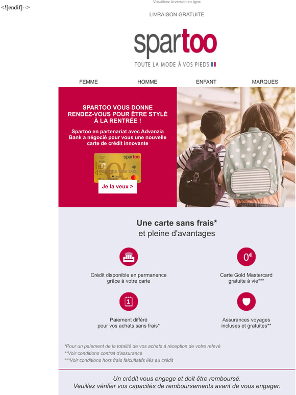 Spartoo: Votre nouvelle Carte Gold Mastercard pour être stylé à la ...