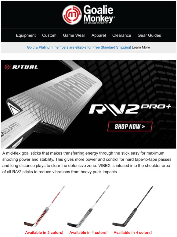 GoalieMonkey: Elevate Your Game with Warrior Ritual V2 Sticks | Milled