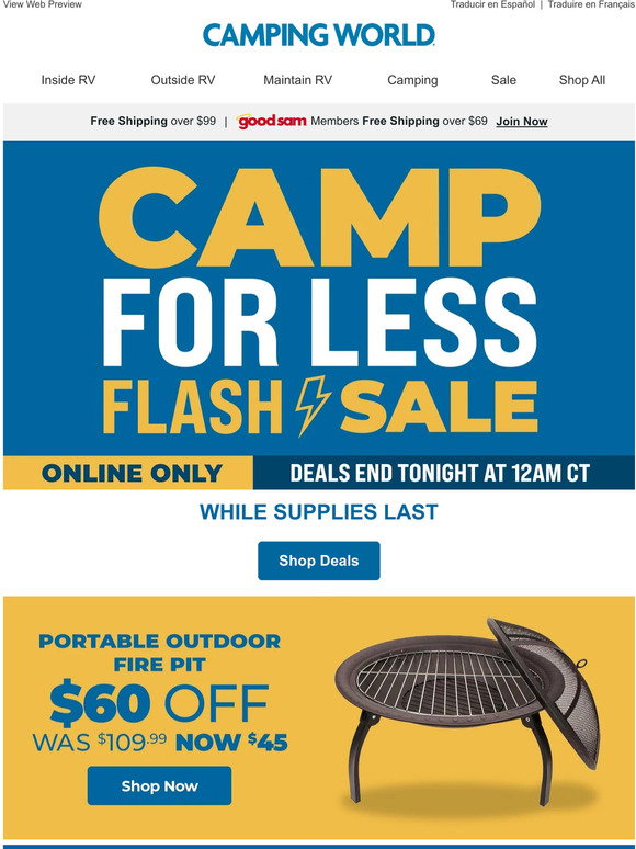 Camping World: Shop Our Flash Sale for up to 50% off NOW | Milled