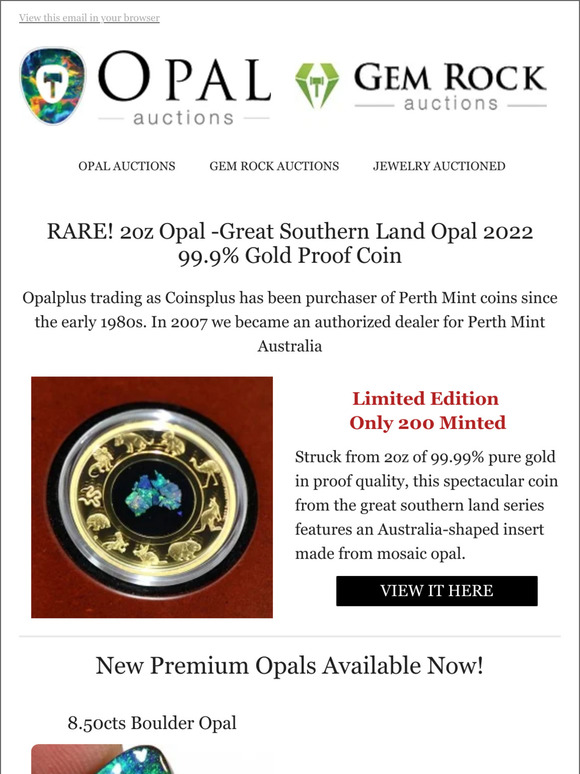 Gem Rock Auctions: Limited Editions Series: Great Southern Land Opal ...