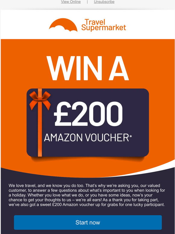 TravelSupermarket: WIN a £200 Amazon voucher 🎉 | Milled