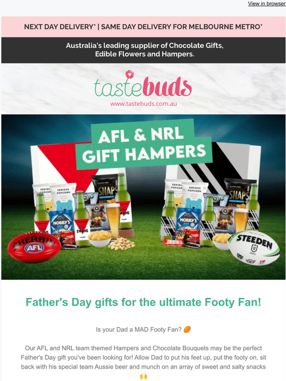 Tastebuds: Does your Dad love the Footy? 🏉 AFL & NRL Gifts from $49 ...