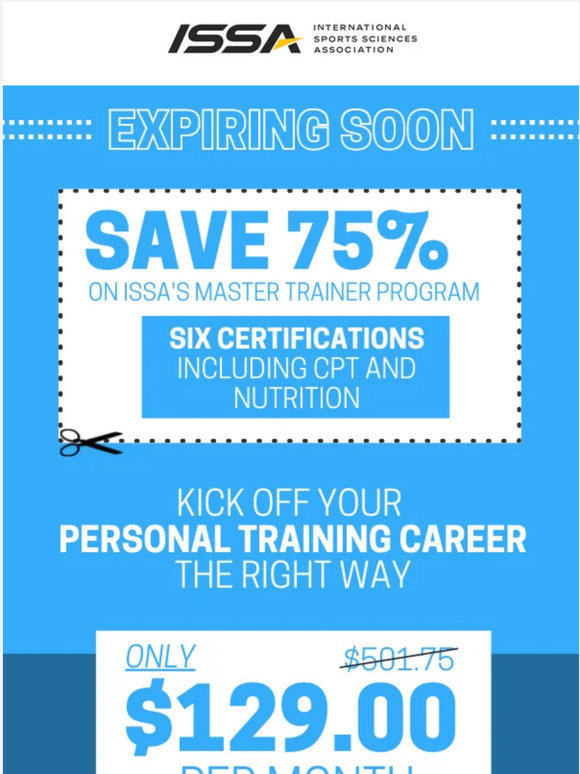 ISSA: Expiring Offer: Save 75% on ISSA's Master Trainer Program | Milled