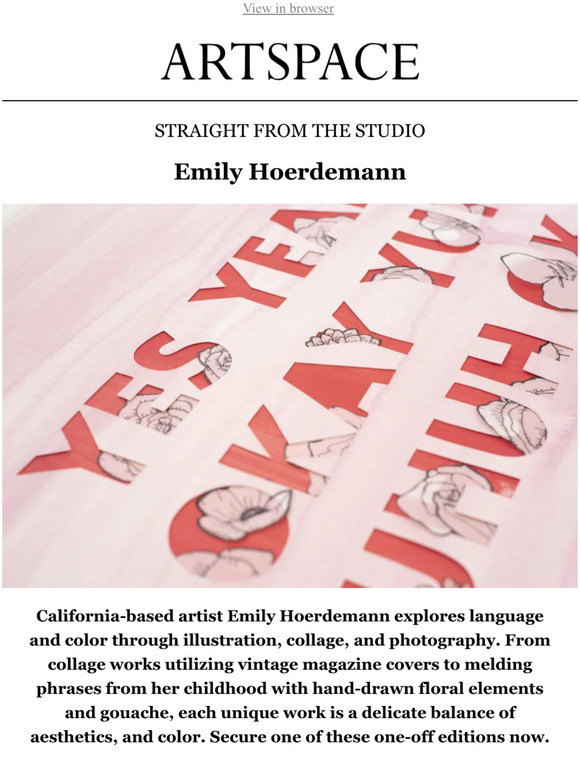 Artspace: Emily Hoerdemann: California's Dreamiest Artist | Milled