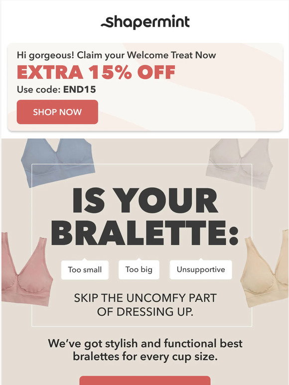 Shapermint: You sure you're wearing the right bralette? 🤷‍♀️ | Milled