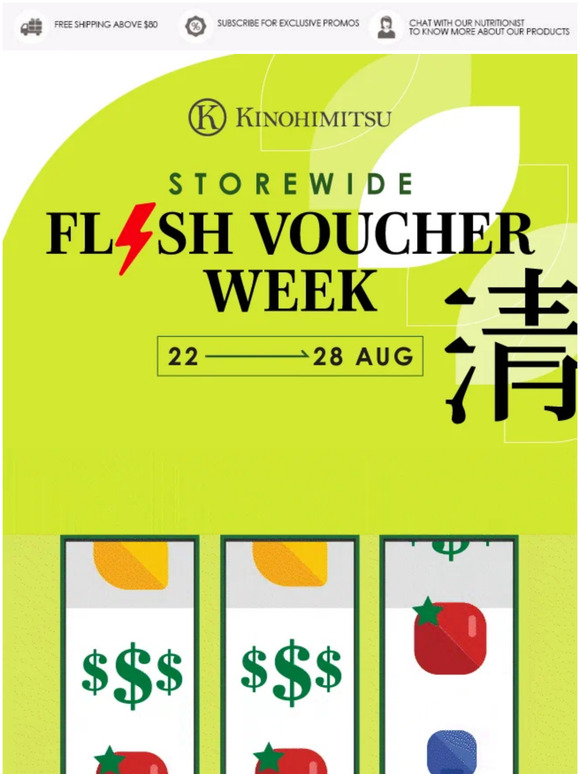 Kinohimitsu: Flash Voucher Week is HERE! EXTRA 12% OFF with min. spend ...
