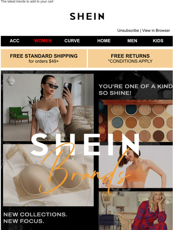 SHEIN: SHEIN Brands | New Collections. New Focus. | Milled