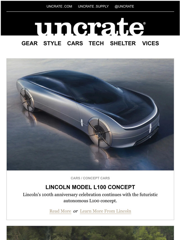 Uncrate: Lincoln Model L100 Concept & more | Milled